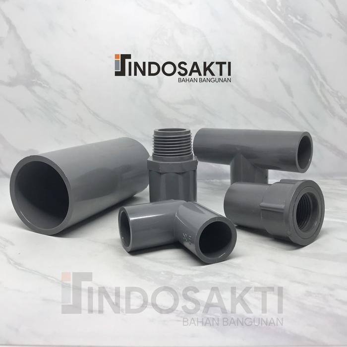 Jual Sambungan Pipa PVC Rucika AW Sok Drat Lurus Tee Knee Elbow 1/2, 3/ ...