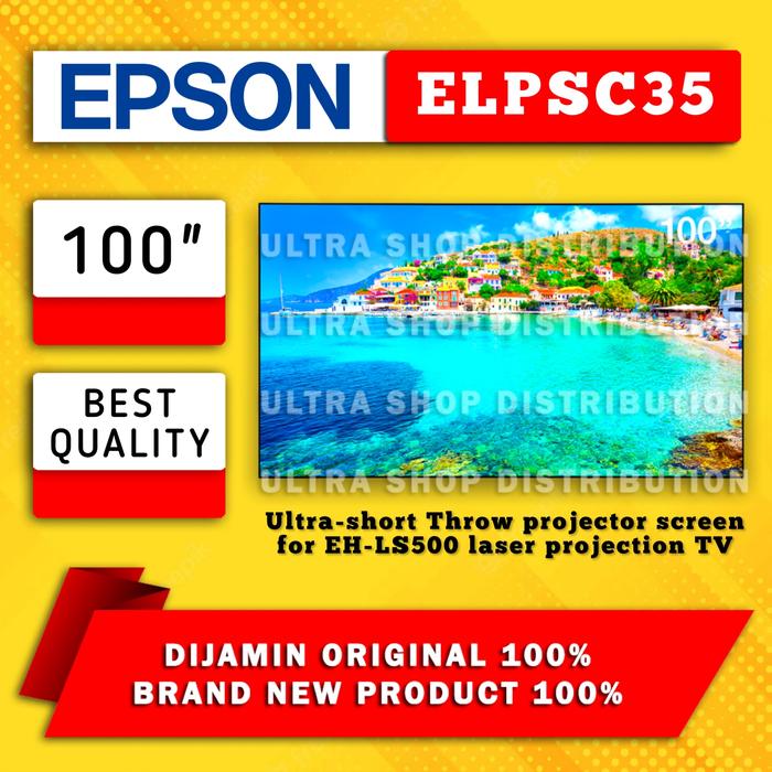 Jual LAYAR PROYEKTOR LASER EPSON ELPSC35 100 inch FIX FRAME SCREEN ...