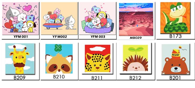 RD BTS SERIES BT21 CUTE ARMY PAINT BY NUMBER PAINTING BY NUMBERS - Shop ...