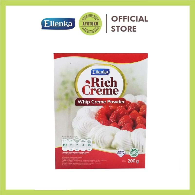 Whipping Cream Powder Rich Creme Ellenka - 200 gr - Shop | Tokopedia
