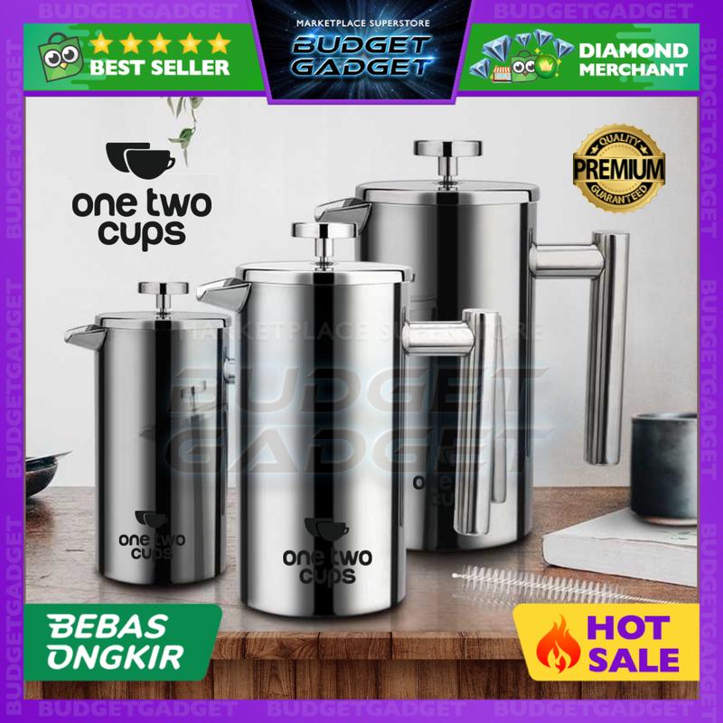 One Two Cups French Press Coffee Maker Pot Stainless Steel 350 - Shop ...
