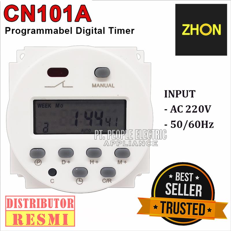 TIMER SWITCH DIGITAL CN101A TIME DELAY RELAY 220V AC - Shop | Tokopedia