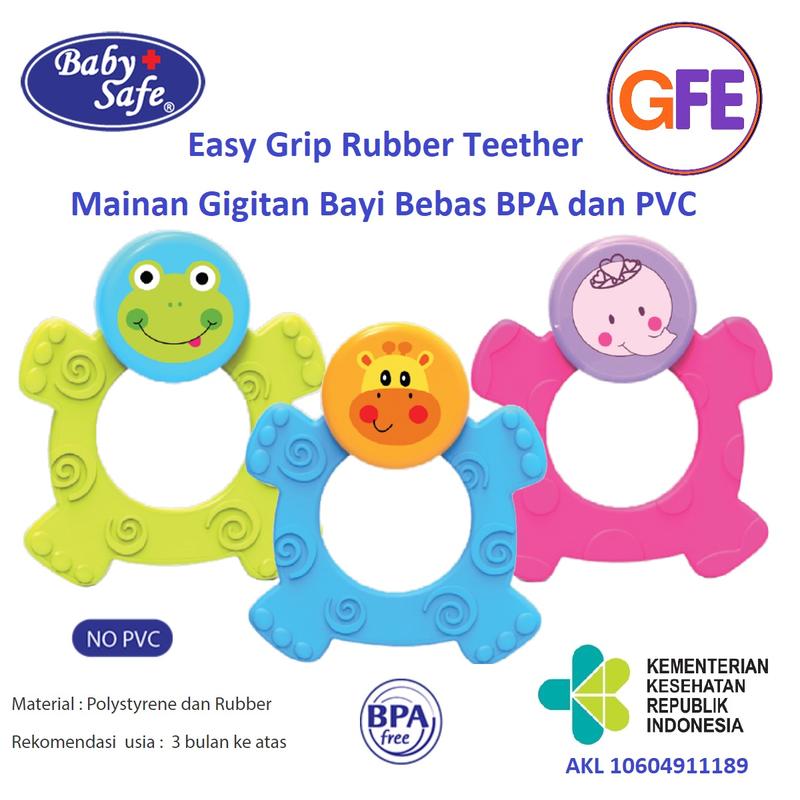 Baby Safe Easy Grip Teether Rubber Gigitan Gigi Bayi Karet TT003 - Shop ...