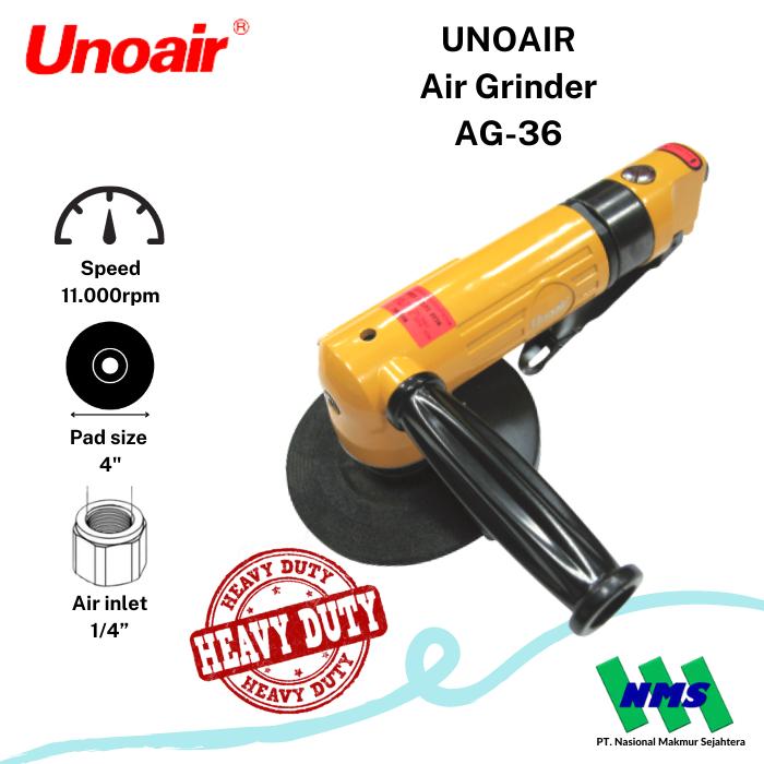 Gerinda Tangan Angin Air Grinders UNOAIR AG-36 Pad 4 inci 4" - Shop ...