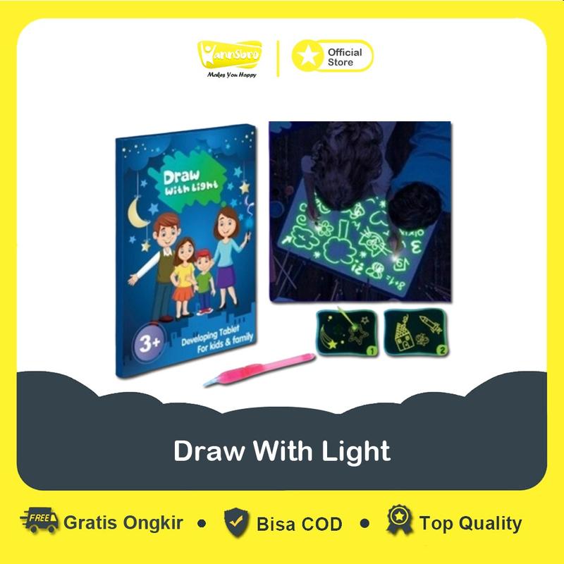 Papan Tulis Anak LED Berlampu / Draw With Light / Drawing Board Magic ...