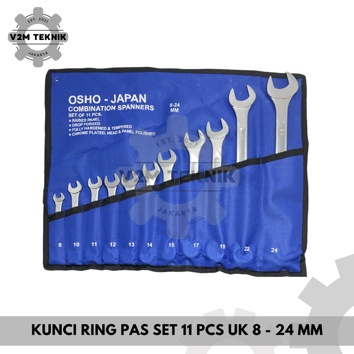 Promo Kunci Ring Pas 8-24 MM / Ring Pas Serbaguna Set 11 Pcs / Ring Pas ...