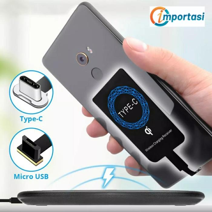 Jual Qi Receiver Modul Wireless Charger Phone Charging Micro USB & Type ...