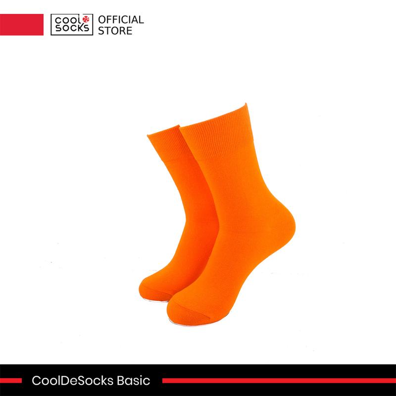 Kaos Kaki Polos Warna Orange | CoolDeSocks Basic - Orange | Quarter ...