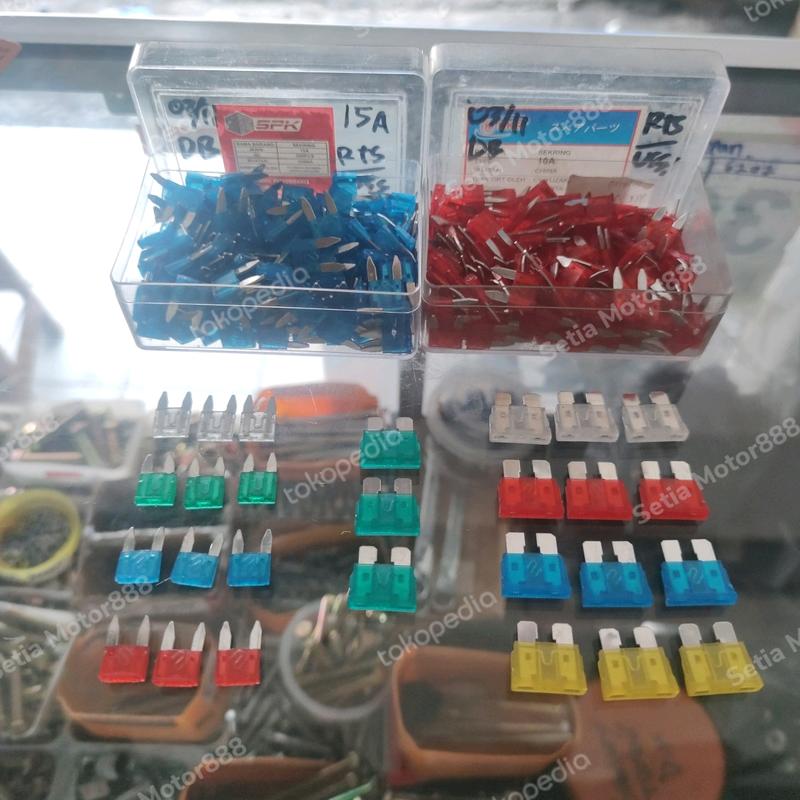 Sekring Tancap sikring Fuse Motor Mobil 10,15,20,25,30A Besar/Kecil ...