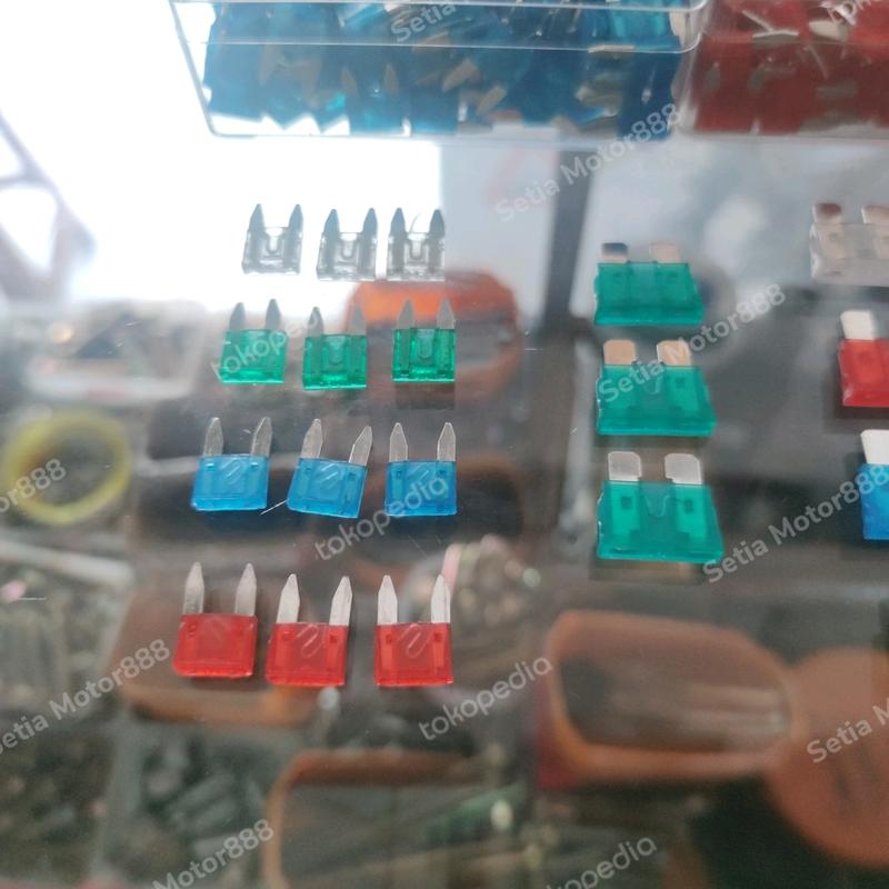 Sekring Tancap sikring Fuse Motor Mobil 10,15,20,25,30A Besar/Kecil ...
