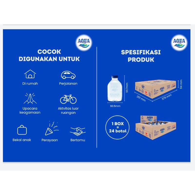 AQUA botol 220ml kemasan baru unyu" - Shop | Tokopedia