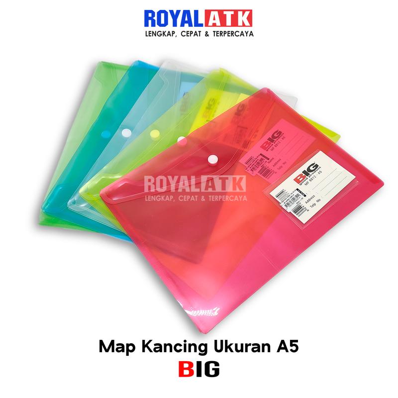 Map A5 / map kancing A5 / map plastik kecil merk BIG + Name Tag - Shop ...