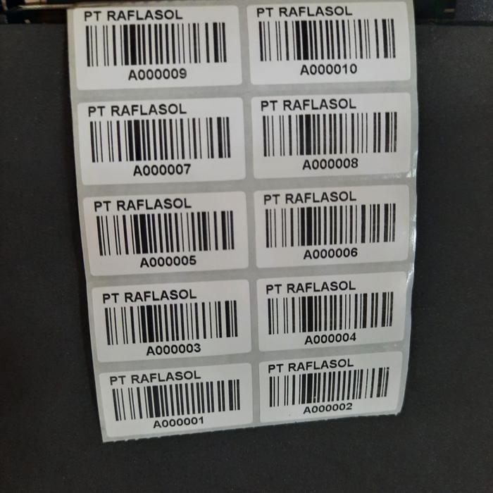 Jual Cetak Label Barcode Semicoated 40x20 Serial Number - Kota Bekasi ...