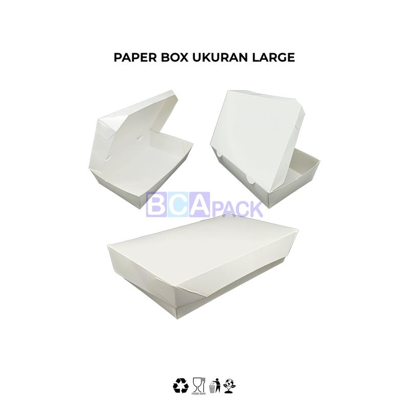 LUNCH BOX MAKANAN - PAPER BOX UKURAN L - LARGE - FOODGRADE - - Shop ...