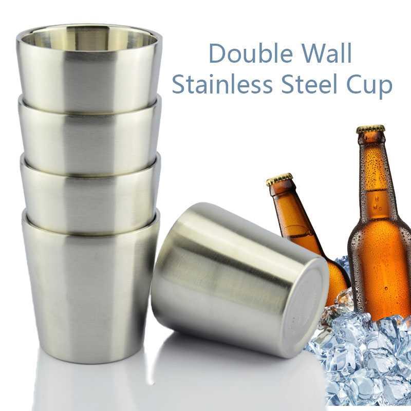 One Two Cups Gelas Bir Stainless Steel 180ML - J070 - Silver - Shop ...