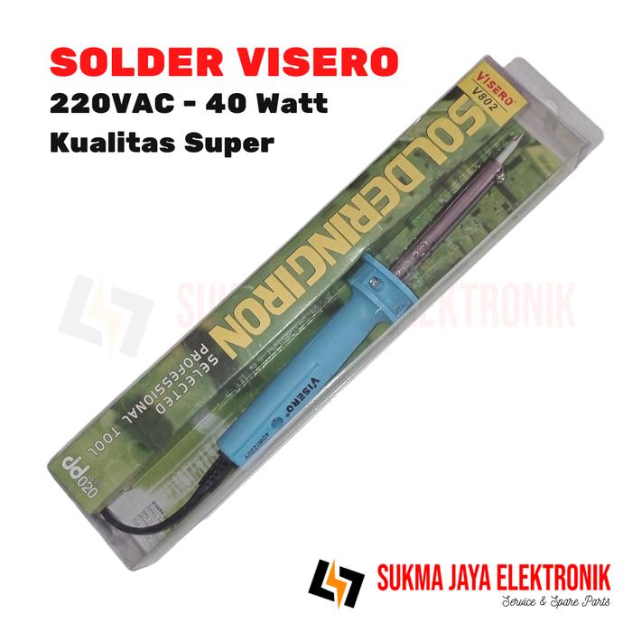 Jual VISERO Solder Listrik 40W 220V AC 40 Watt Soldering Iron - Kota ...