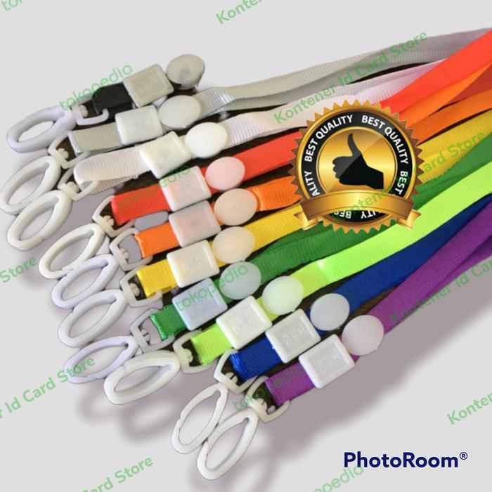 Jual Tali Id Card 1 cm Tali Id Nametag 1 cm Polos Gantungan Id Card 1 ...