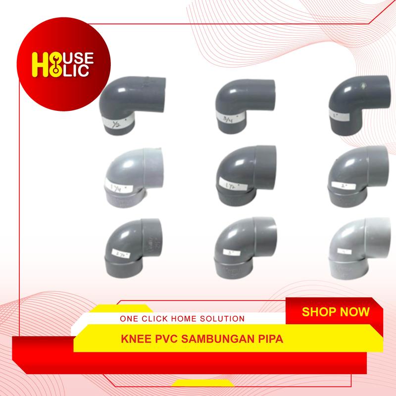 Knee PVC 3/4" Inch / Knee Keni Sambungan Pipa / L Pipa Sambungan Knee ...