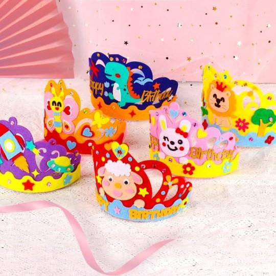 Promo [KT] DIY Mahkota Ultah Princess, Mahkota Flanel Felt Crown - MHK3 ...