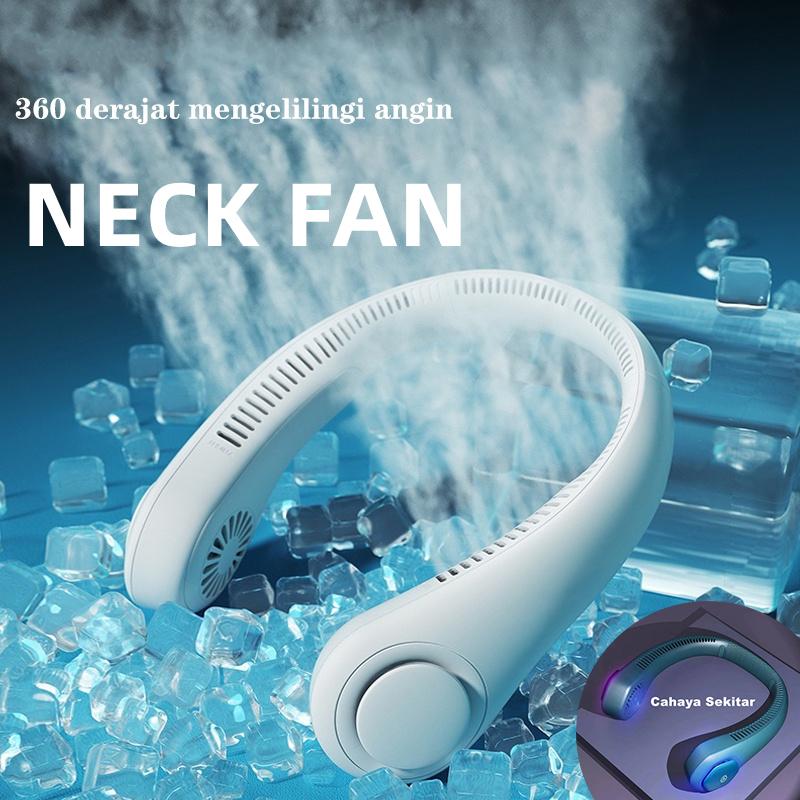 Mini Neck Fan USB Portable Neck Kipas Angin Tanpa DaunIsi Ulang - Shop ...