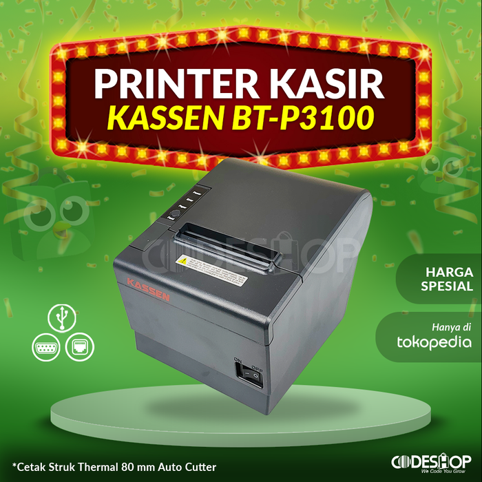Jual Printer Thermal Kassen BTP-3100 Printer Cetak Struk 80mm Auto ...