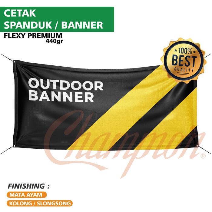 Jual CETAK BANNER SPANDUK FRONTLITE FLEXI PREMIUM - 400x150cm - Kota ...