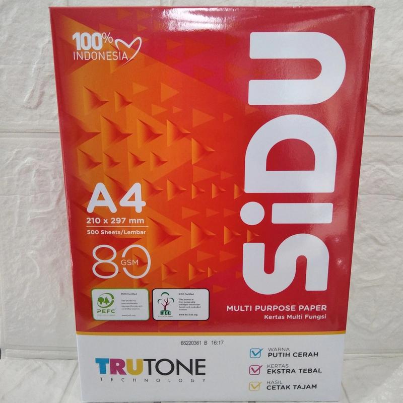 KERTAS HVS A4 80 GR 80 GSM 80 GRAM SIDU - Shop | Tokopedia