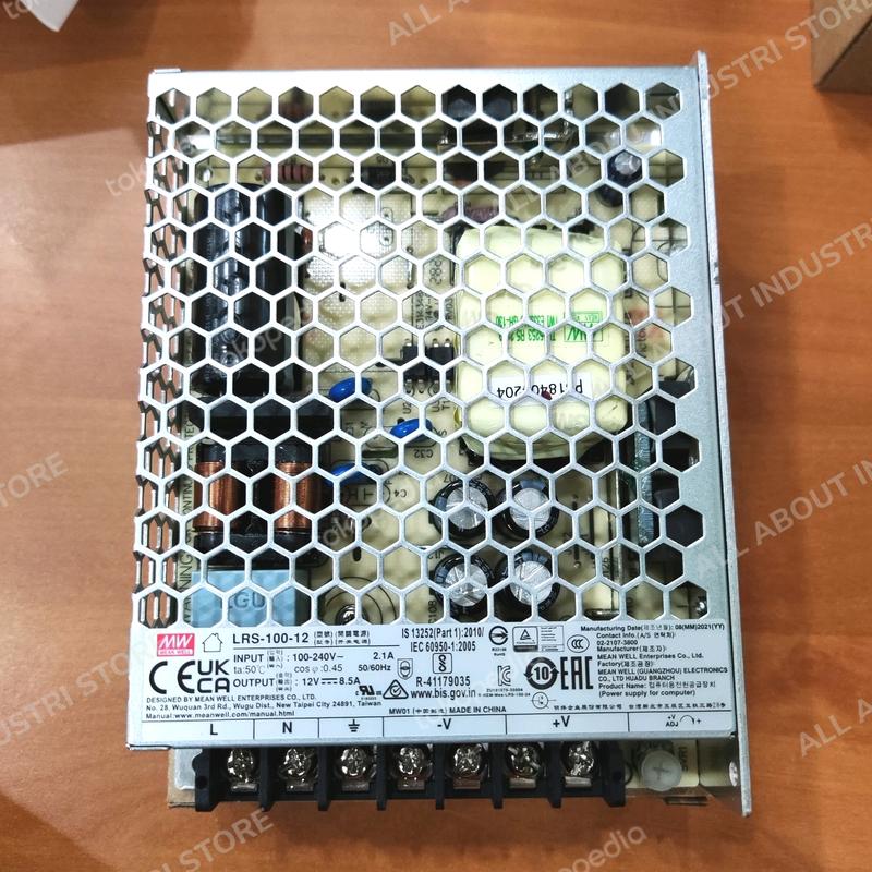 Power Supply MEAN WELL LRS-100-12 LRS 100 12 V LRS10012 8.5A MEANWELL ...