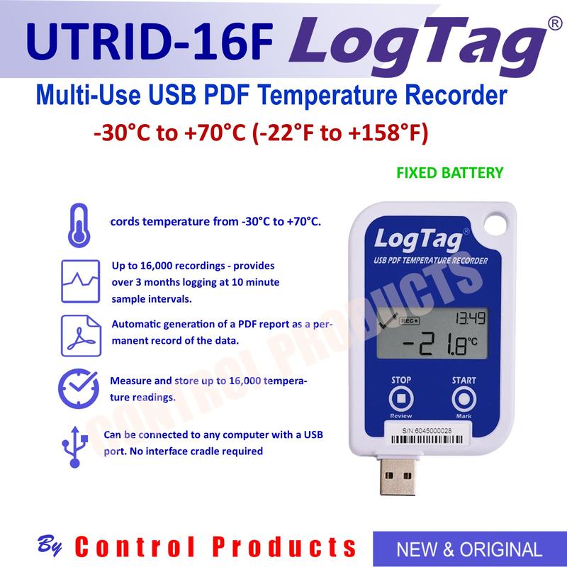 UTRID-16 LogTag USB Temperature Data Logger UTRID 16 range - Shop ...