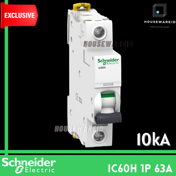 Promo MCB 1p 63a 1 Phase 63 Ampere 10kA Schneider iC60H A9F84163 ...