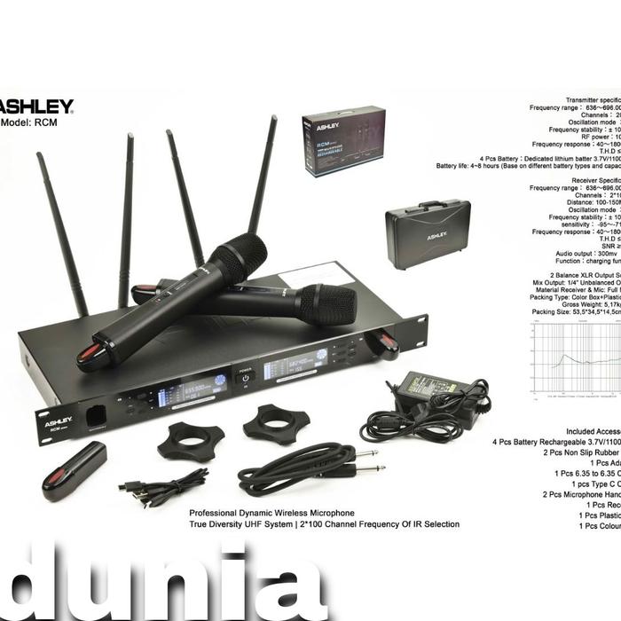 Jual Mic Wireless Ashley RCM Original Handheld Rechargeable ASHLEY RCM ...