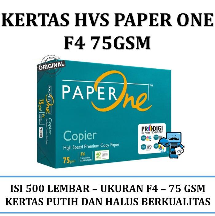 Jual Kertas F4 HVS Paper One 70 Gram HVS F4 Paper 500 Lembar - Jakarta ...