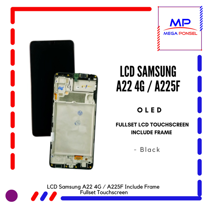 Jual LCD Samsung A22 4G / A225F Include Frame Fullset Touchscreen - HX ...