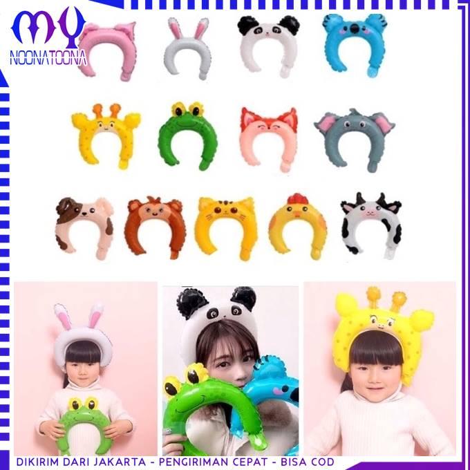 Balon Bando Anak Karakter Hewan Balon Foil Headband Balon Ulangtahun ...
