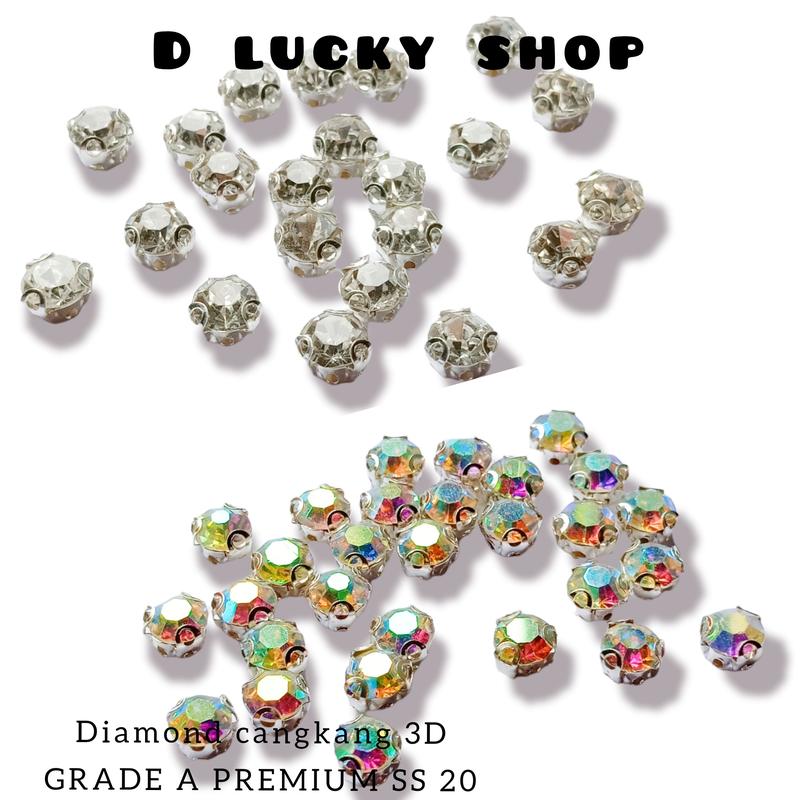 diamond/jahit/permata/cangkang/3D/grade A/Payet cangkang/ss 20/1 - Shop ...