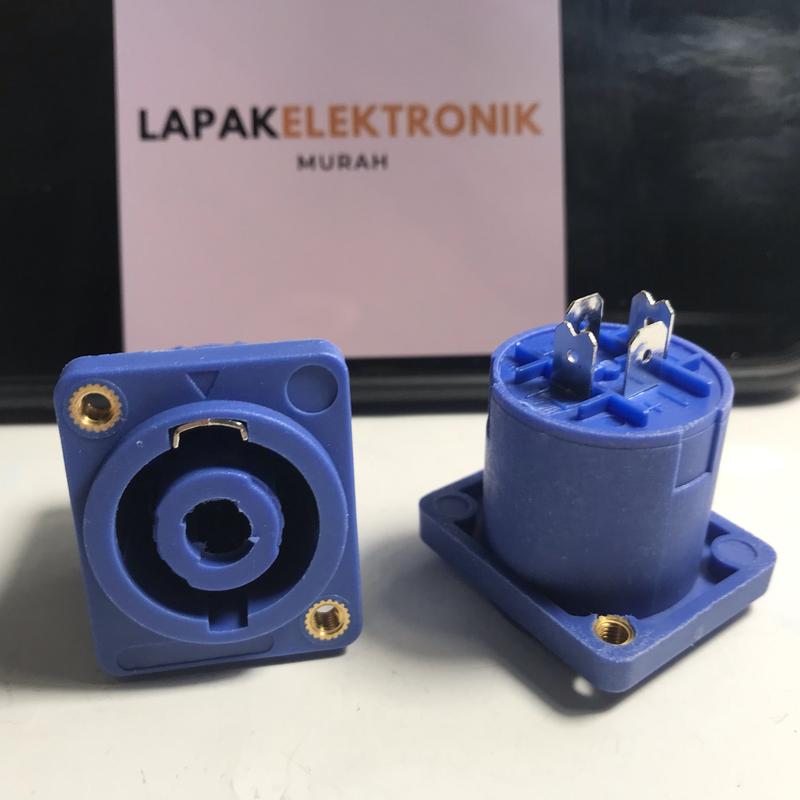 Socket Speacon Spikon Biru + Drat Baut - Shop | Tokopedia