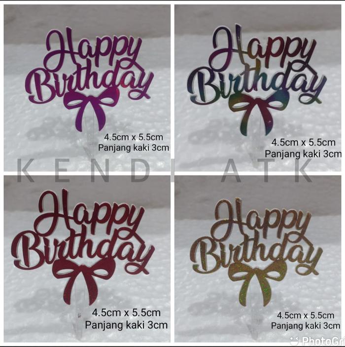 Jual CAKE TOPPER motif PITA tulisan "HAPPY BIRTHDAY" (SATUAN) "KTi170 ...