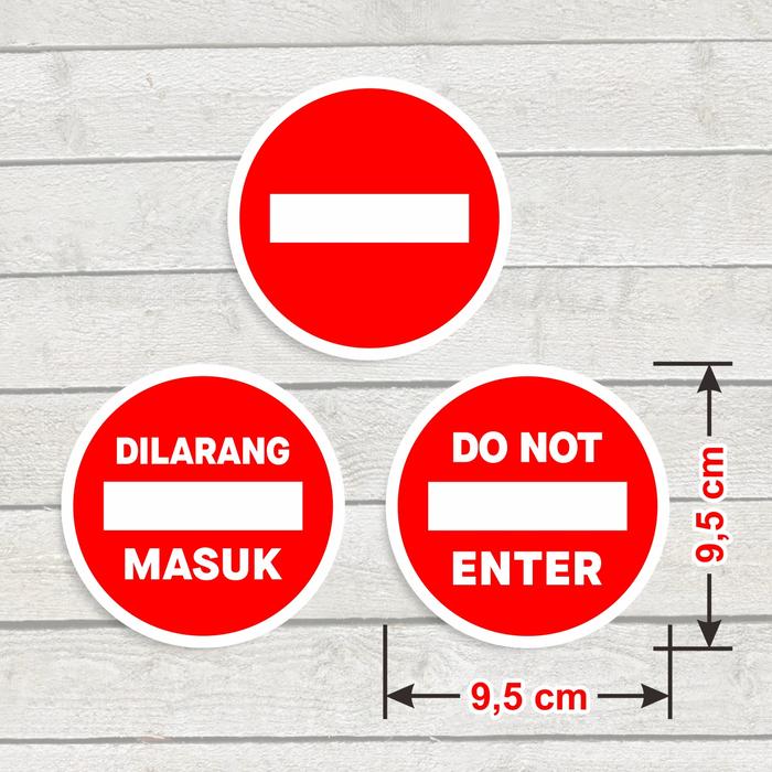Jual Sticker Vinyl Sign Verboden Stiker Dilarang Masuk Do Not Enter 9,5 ...