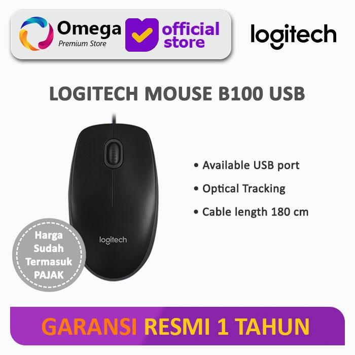 Jual Logitech B100 Optical Mouse USB - Kota Medan - Omega Premium Store ...