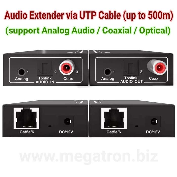 Jual Audio Extender over Ethernet LAN cable (up to 500m) - Support ...