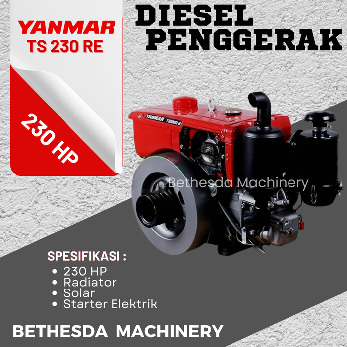 Jual Yanmar Mesin TS 230 RE Diesel Penggerak 23 PK Starter Radiator 230 ...