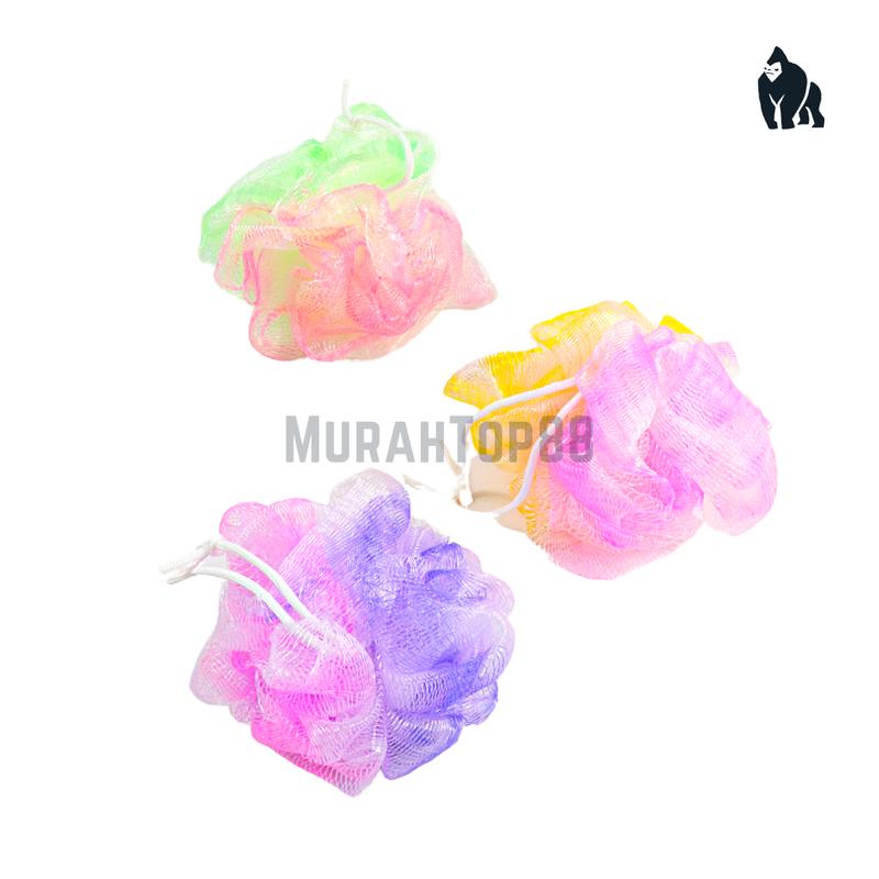 Spons Mandi Jaring 30 gr Warna Pelangi / Shower Bath Puff Murah - Shop ...