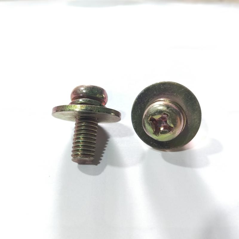 Baut Sekrup Double Ring 6x12mm Gerigi Kuning - Shop | Tokopedia