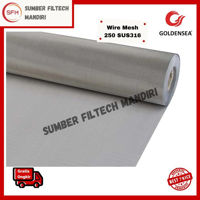 Jual Wire Mesh SS 316 #250 x Tinggi 1.5m x Tebal 0.053mm / Saringan ...