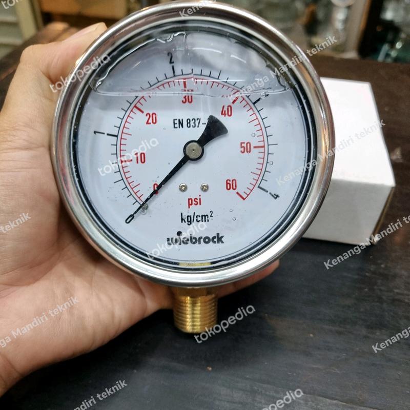 4 Bar pressure gauge 4 inch WIEBROCK Stainless - Shop | Tokopedia