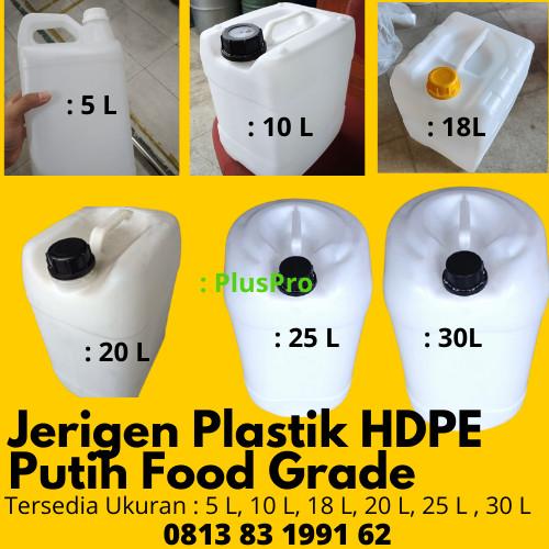 Jual Jerigen food grade 100% NEW Liter L putih minuman minyak kimia ...