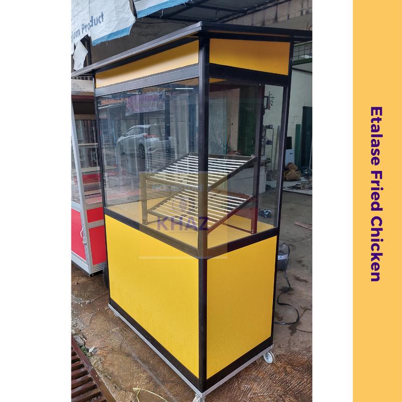 Showcase Kaca Etalase Fried Chicken Frame Coklat - Shop | Tokopedia