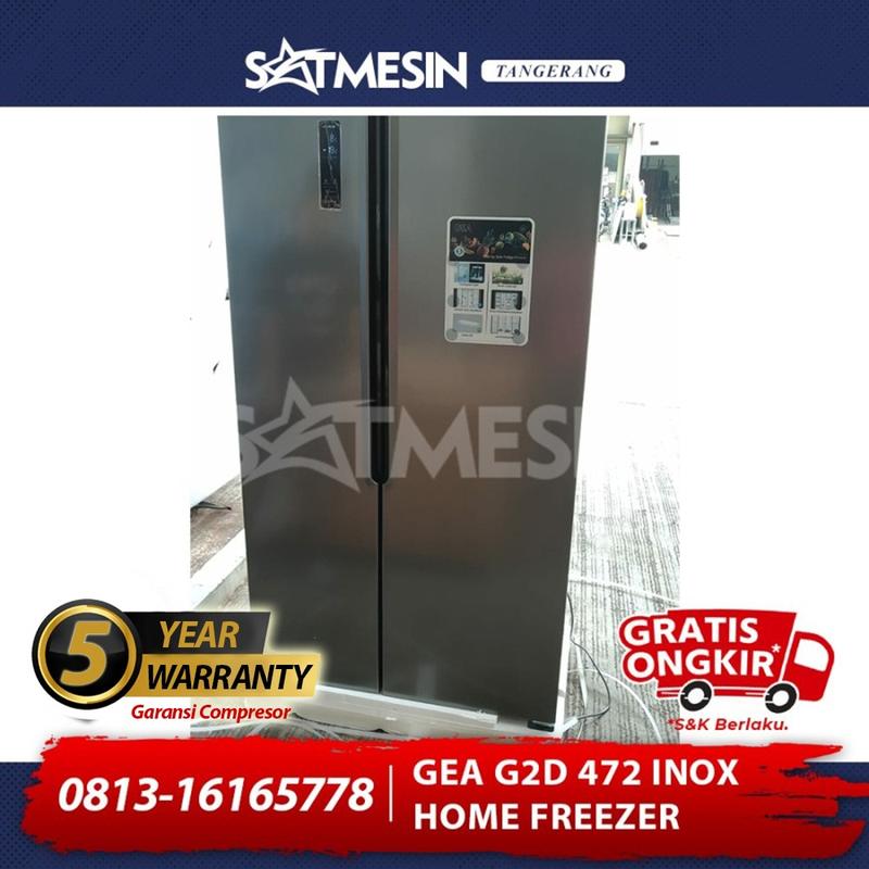 Gea Kulkas Side By Side G2D 472 - Home Refrigator 472 L / Inox - Shop | Tokopedia