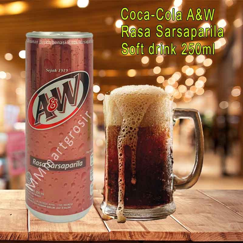 Coca-Cola A&W / Rasa Sarsaparila / Soft drink / 250ml - Shop | Tokopedia