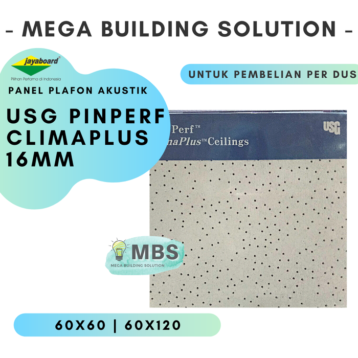 Jual USG Boral PIN PERF CLIMAPLUS 60x60x16 Plafon Akustik Ceiling Tile ...